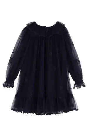Chloé Embroidered Tulle Dress - Black