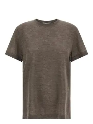 Co Crew-neck Knit T-shirt - Brown