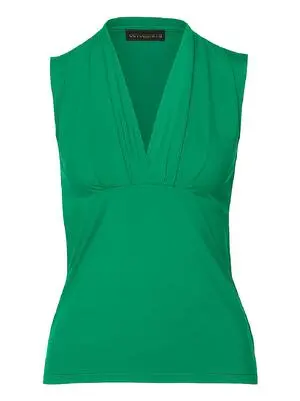 CONQUISTA Conquista Sleeveless V-Neck Viscose-Blend Jersey Top