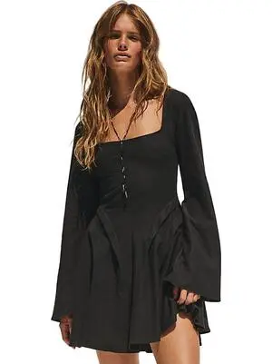 Free People Lumi Mini Dress - Black