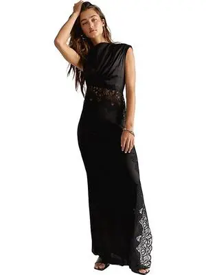 Shona Joy Eniko Lace Maxi Dress - Black