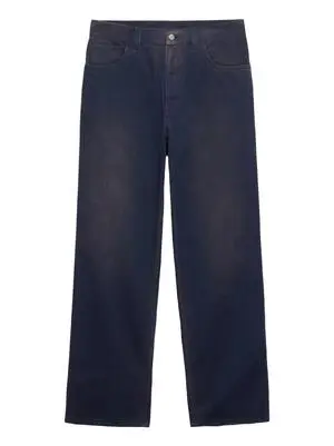 Prada Five-pocket Garment-dyed Denim Jeans - Blue
