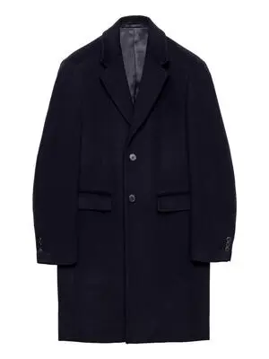 Prada Single-breasted Wool And Cashmere Coat - Blue