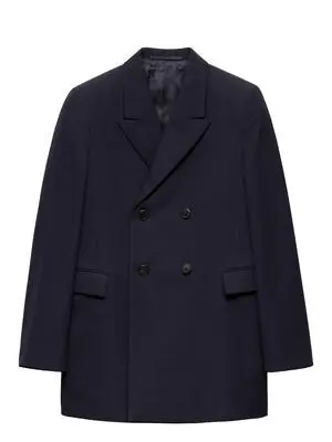 Prada Double-breasted Wool Jacket - Blue