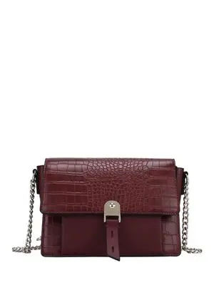 MKF COLLECTION - J'OMOR J'omor Shoulder Bag With Crocodile Embossed Detail