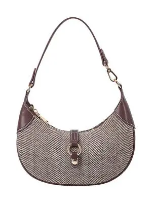 MKF COLLECTION - J'OMOR Mire Half Moon Shoulder Bag - Brown
