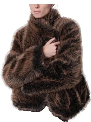 BB COUTURE Faux Fur Jacket - Brown