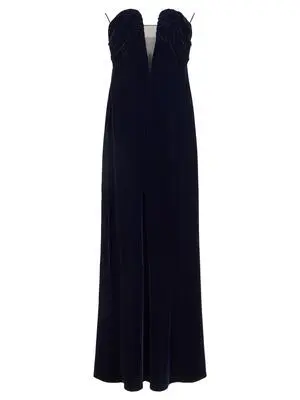 Giorgio Armani Long Bustier Dress - Blue