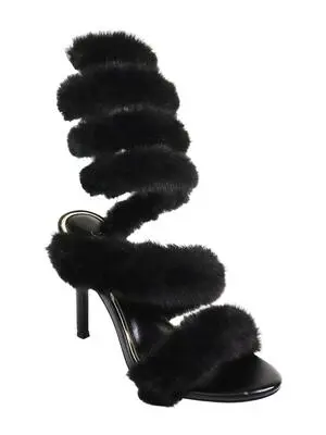 FREDERICK'S OF HOLLYWOOD Allure Fluffy Stiletto Sandal