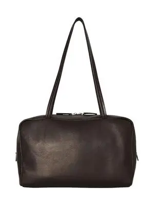 THE ROW Astra Leather Bowling Bag - Brown