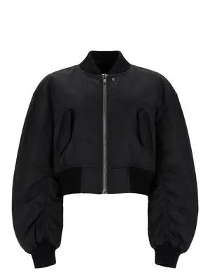 Rick Owens Rick Owens Cropped Flight Bomber Jacket Black