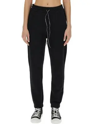 VIVIENNE WESTWOOD Jogging Pants With Spray Print Orb - Black