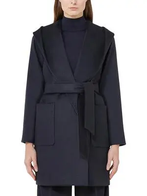 Max Mara Max Mara Belted Wool Coat Ultramarin