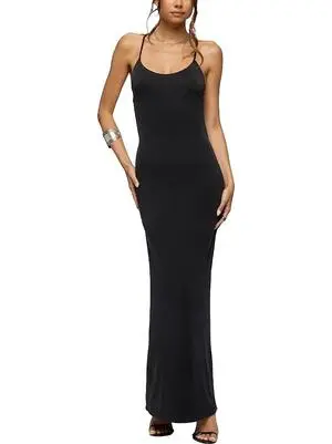 EDIKTED Edikted Zhuri Ring Backless Maxi Dress