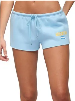EDIKTED Argentina Low Rise Drawstring Shorts - Light-blue