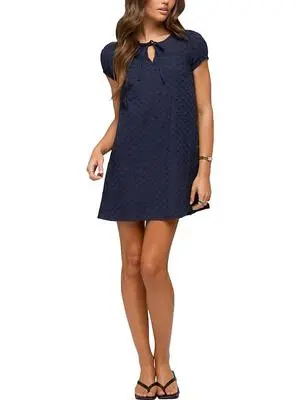 EDIKTED Mariella Lace Mini Dress - Navy