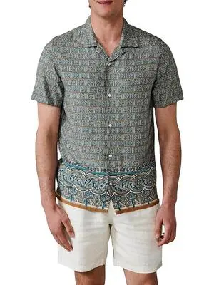 Aubin Belmont Printed Shirt Tile Print