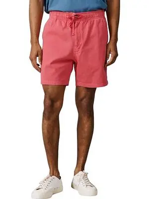 Aubin Cotton Drawstring Rugby Shorts - Pink