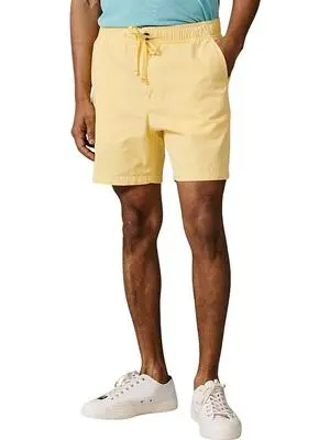 Aubin Cotton Drawstring Rugby Shorts - Yellow