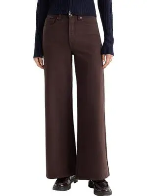 Good American Good Waist Palazzo Ankle Jeans - Espresso