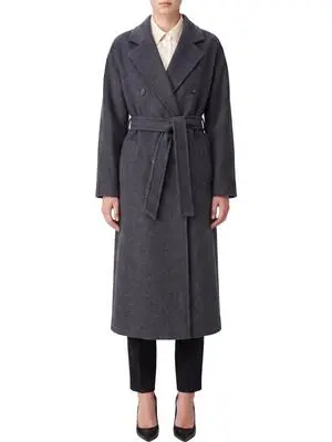 Max Mara Long Cashmere Coat - Grey