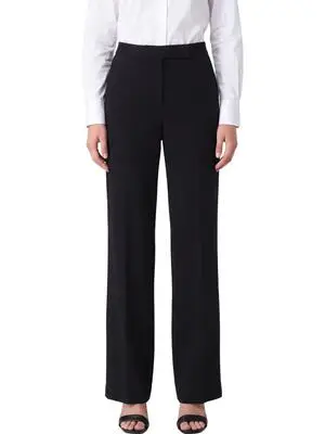 Max Mara Max Mara High-Waisted Straight-Leg Tailored Trousers Black