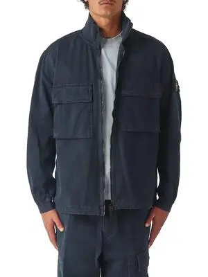 Stone Island Stone Island Embroidered Shirt Jacket Blue