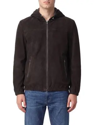 HERNO Herno Hooded Suede Leather Jacket