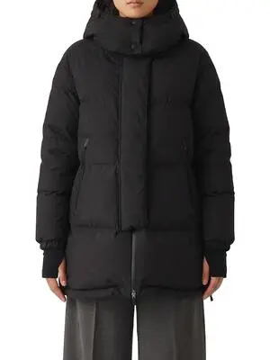 Herno Short Hooded Quilted Nylon Down Jacket With Water-repellent Finish - Black