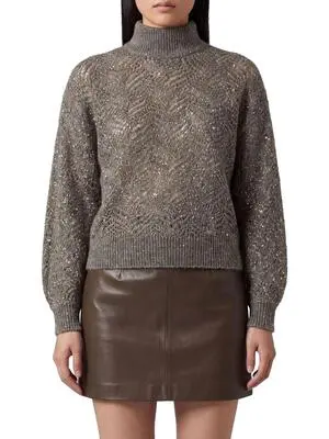 BRUNELLO CUCINELLI BRUNELLO CUCINELLI Mohair And Wool Polo Neck With Sequin Embellishments