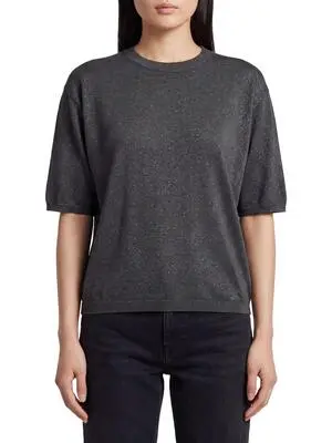 Brunello Cucinelli Brunello Cucinelli Ribbed Knit Short Sleeve Pullover Lead