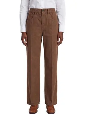 Brunello Cucinelli Brunello Cucinelli High-Waisted Cropped Wide-Leg Jeans With Monili Detail Brown