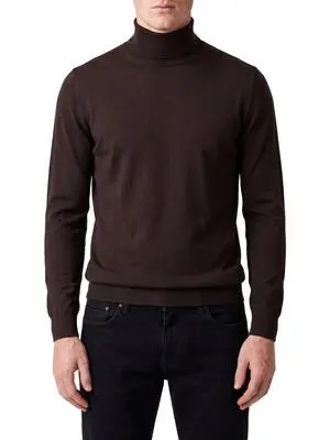 Tagliatore TAGLIATORE 100% Wool Turtleneck Jumper Brown