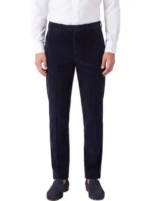 BRIGLIA 1949 Cotton Velvet Chino Trousers - Blue