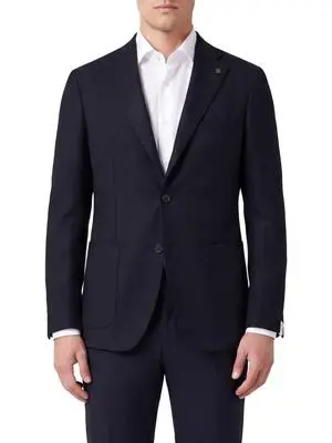 TAGLIATORE Tagliatore Single-Breasted Wool Blazer With Peak Lapels And Back Vent