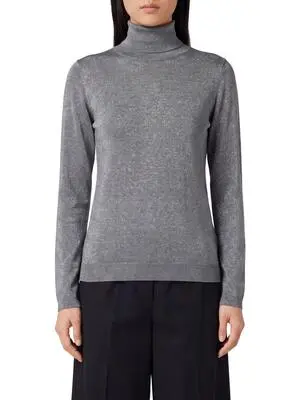 Brunello Cucinelli Long Sleeve Turtleneck Sweater - Grey