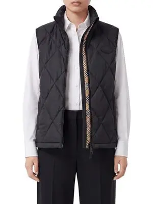 BURBERRY Burberry Quilted High Neck Gilet