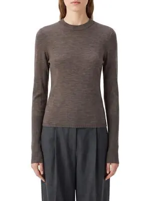 Pinko Ribbed Knit Sweater - Brown