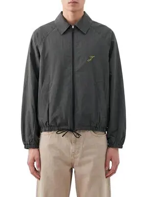 Jacquemus Jacquemus Nylon Shirt Jacket With Zip Closure And Embroidered Logo Grey