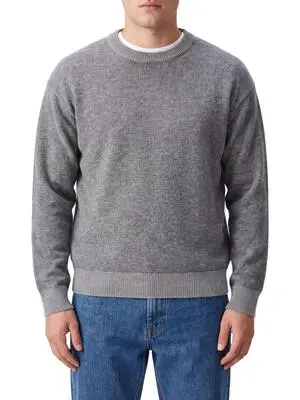 ROBERTO COLLINA Long-sleeved Merino Wool Crew-neck Jumper - Grey