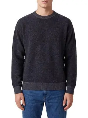 ROBERTO COLLINA Long-sleeved Merino Wool Crew-neck Jumper - Navy
