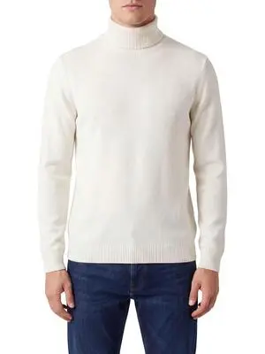 ROBERTO COLLINA Merino Wool Turtleneck Jumper - White