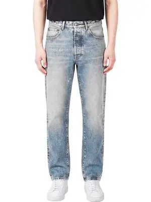 DARKPARK Straight Fit Five-pocket Cotton Denim Jeans - Blue