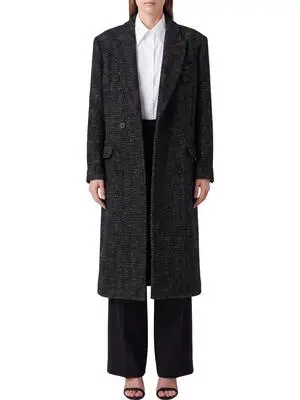 Isabel Marant Étoile Pilda Long Double-breasted Wool-blend Coat - Grey
