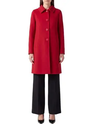 Valentino Garavani Single-breasted Wool And Cashmere Coat - Red