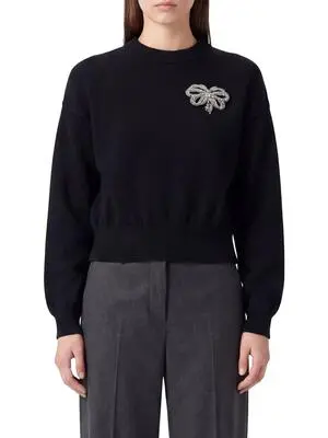 Givenchy Embellished Bow Sweatshirt - Black