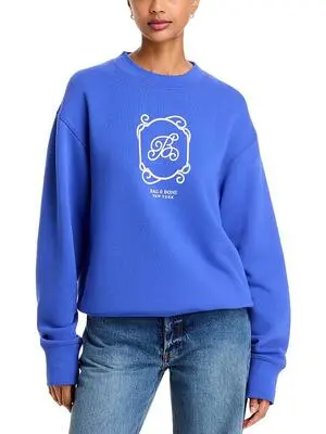 Rag & Bone Rb X Bloom Vintage Terry Oversized Sweatshirt - Bright Blue