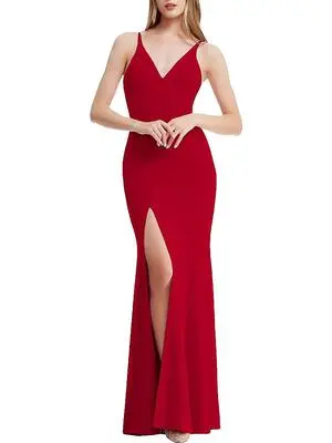 Dress The Population Iris Gown - Garnet