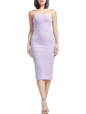 Dress The Population Viviana Strapless Sequin Bodycon Midi Dress - Lavender