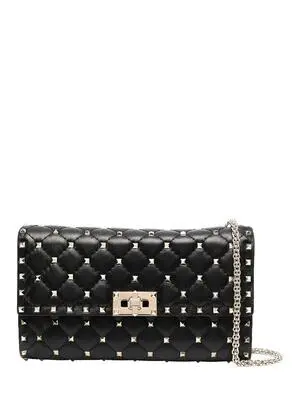 Valentino Garavani VALENTINO GARAVANI Quilted Nappa Shoulder Bag With Diamond Stitching And Platinum-Tone Hardware Nero